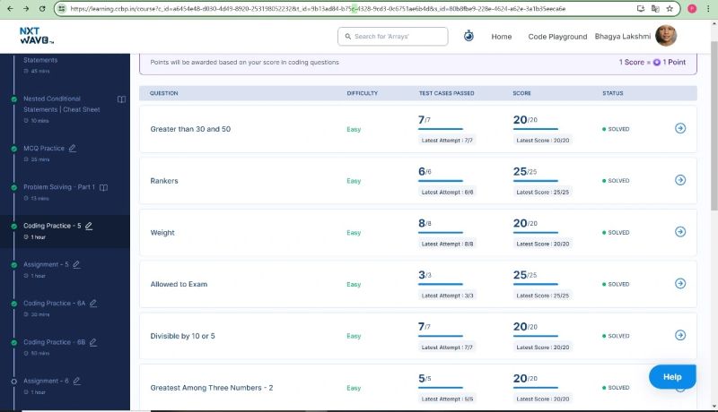 Bhagya Lakshmi Padala on LinkedIn: #ccbp #nxtwave #30daysofcode #day1 ... Bhagya Lakshmi Padala on LinkedIn: #ccbp #nxtwave #30daysofcode #day1 ...