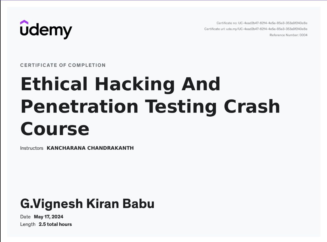 Grandhi Vignesh Kiran Babu on LinkedIn: #ethicalhacking #cybersecurity ... Grandhi Vignesh Kiran Babu on LinkedIn: #ethicalhacking #cybersecurity ...