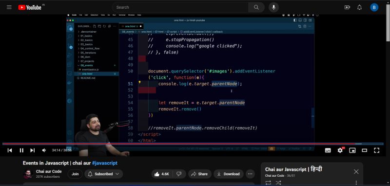 Learned about events in JavaScript by Hitesh Sir | Bilal Ansari posted ... Learned about events in JavaScript by Hitesh Sir | Bilal Ansari posted ...