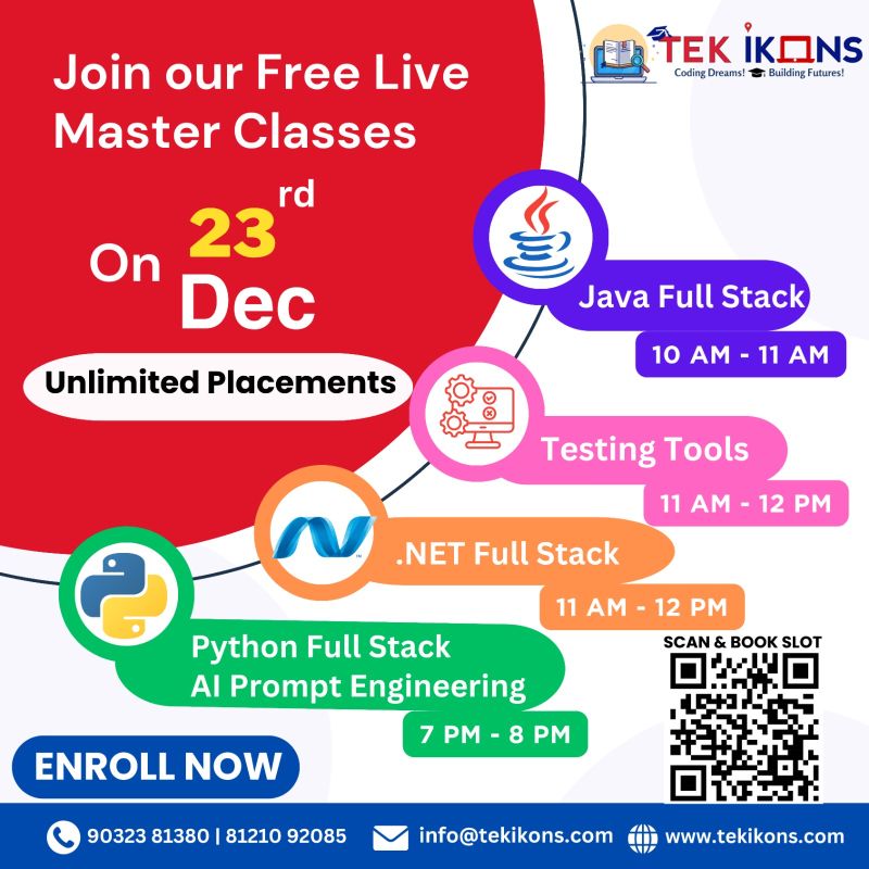 Tek Ikons Academy on LinkedIn: #trainingwithplacementprogram Tek Ikons Academy on LinkedIn: #trainingwithplacementprogram