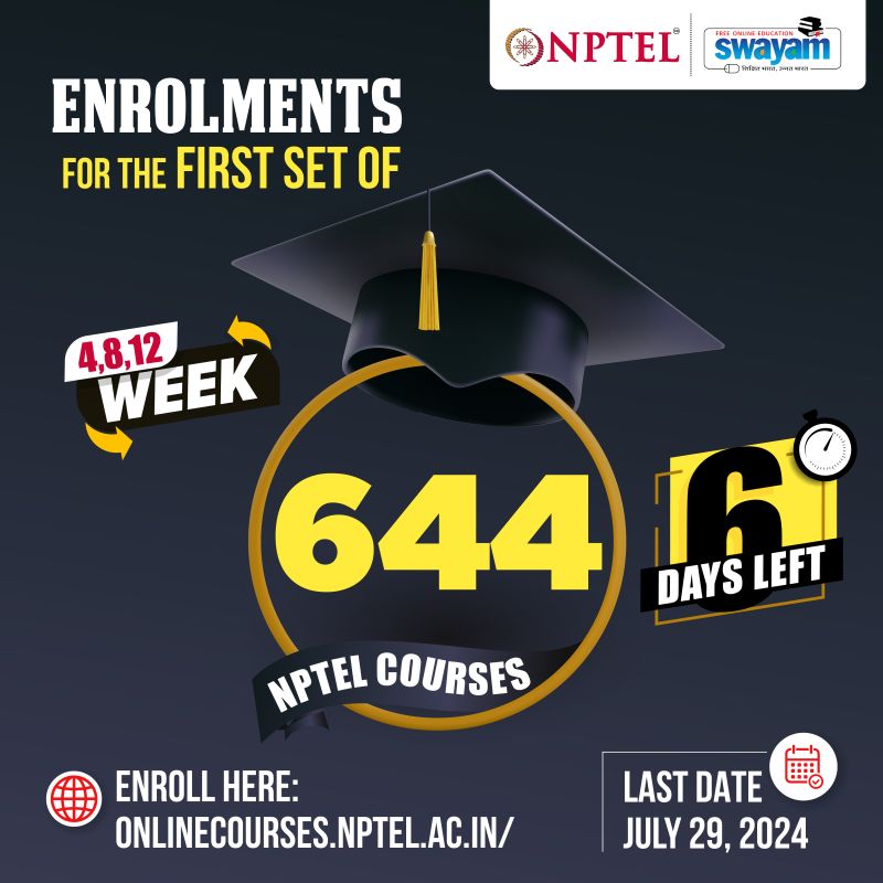 NPTEL on LinkedIn: #nptel #upgradeyourskills #mooc #freecourses NPTEL on LinkedIn: #nptel #upgradeyourskills #mooc #freecourses