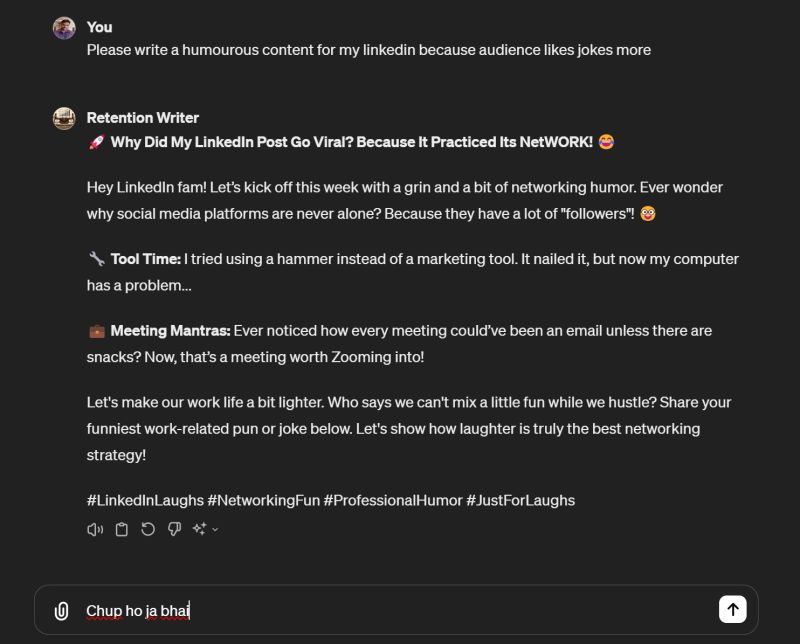 Rohan Chowdhury on LinkedIn: Seems like comedians are safe from AI. Rohan Chowdhury on LinkedIn: Seems like comedians are safe from AI.