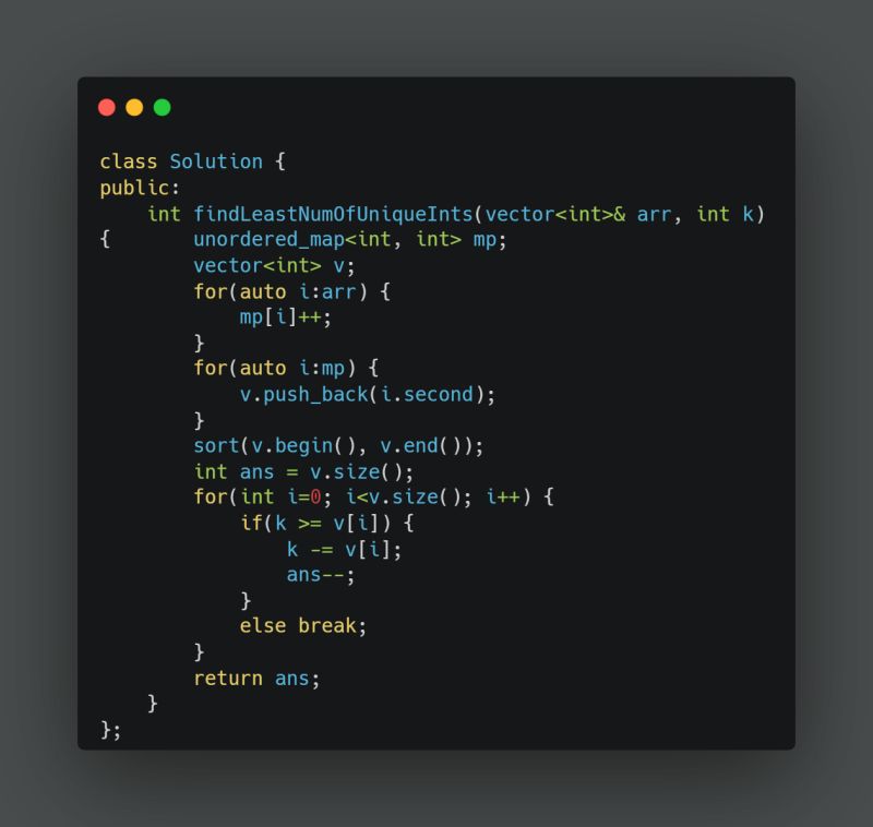 LeetCode problem 1481: K Removals | Dev Gupta posted on the topic ... LeetCode problem 1481: K Removals | Dev Gupta posted on the topic ...