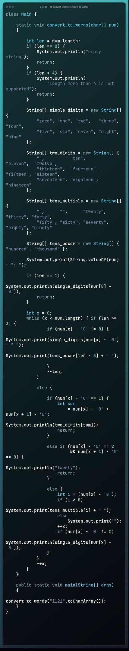 Senthil Kumar M on LinkedIn: #day #100daysofcode #coding #java Senthil Kumar M on LinkedIn: #day #100daysofcode #coding #java