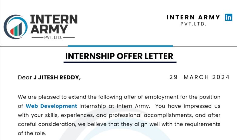 Jitesh Jampa on LinkedIn: #internship #webdevelopment #newbeginnings # ... Jitesh Jampa on LinkedIn: #internship #webdevelopment #newbeginnings # ...