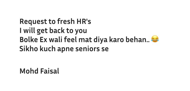 Mohd Faisal on LinkedIn: #fun #hr #hiring #seeker #job #jobs Mohd Faisal on LinkedIn: #fun #hr #hiring #seeker #job #jobs