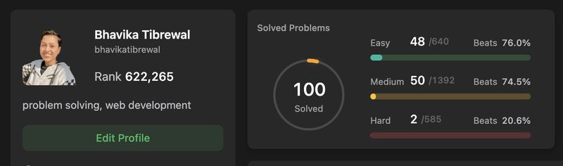 Bhavika Tibrewal on LinkedIn: Completed 100 ques on Leetcode today, I ... Bhavika Tibrewal on LinkedIn: Completed 100 ques on Leetcode today, I ...