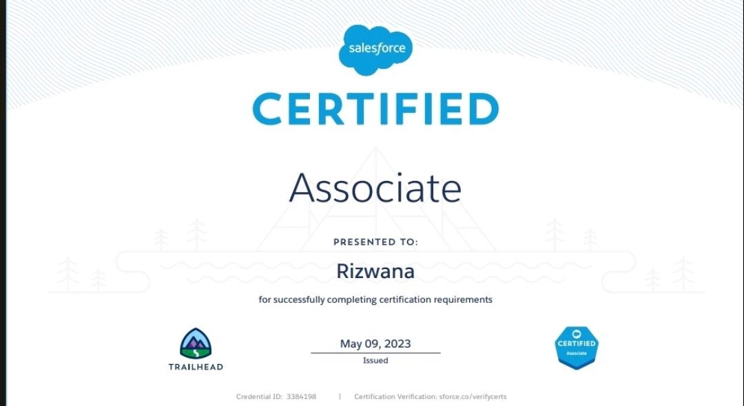 Rizwana Dudekula on LinkedIn: #salesforce Rizwana Dudekula on LinkedIn: #salesforce