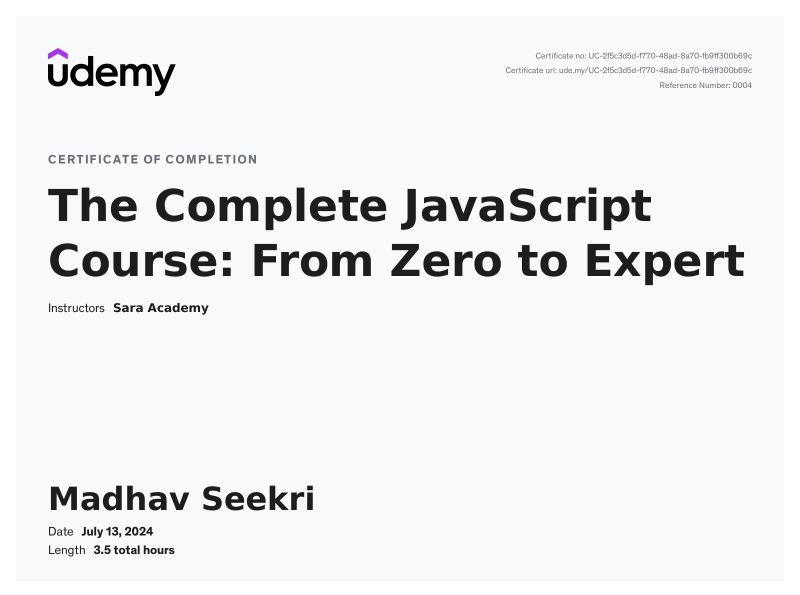 Madhav S. on LinkedIn: #javascript #webdevelopment #continuouslearning Madhav S. on LinkedIn: #javascript #webdevelopment #continuouslearning