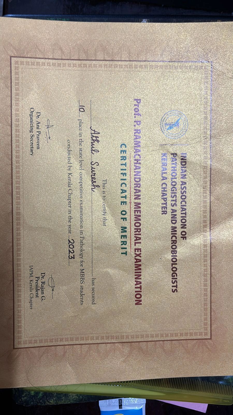 Athul Suresh on LinkedIn: Just received a certificate for coming 10th ... Athul Suresh on LinkedIn: Just received a certificate for coming 10th ...