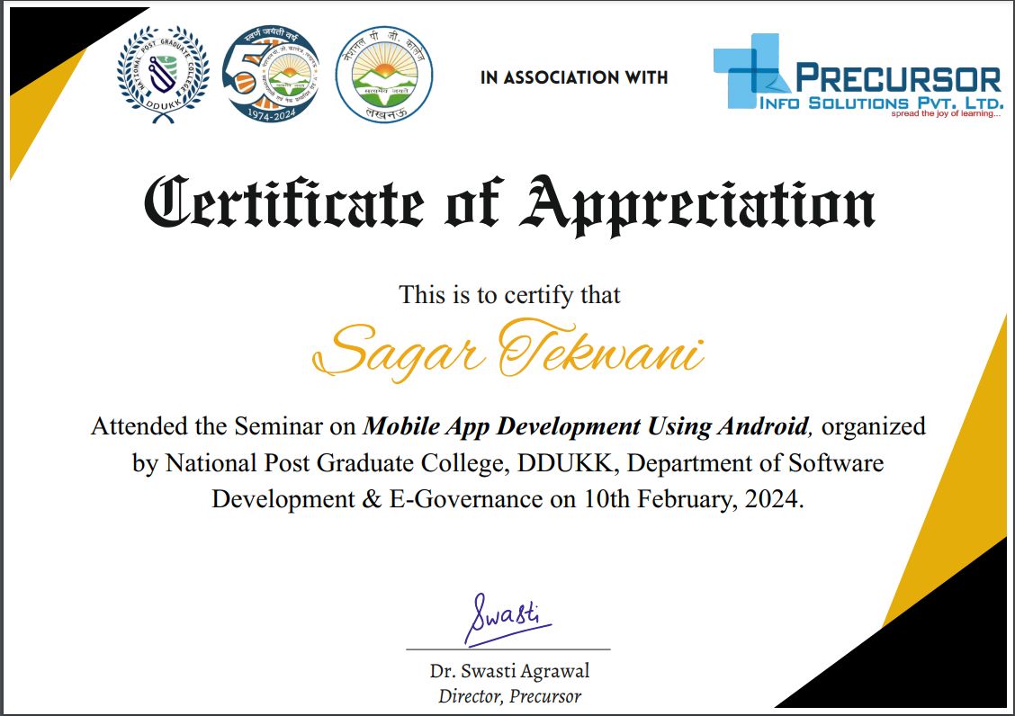 🔍 Learned Android app development with Dr. Swasti Agrawal 🎓 | Sagar ... 🔍 Learned Android app development with Dr. Swasti Agrawal 🎓 | Sagar ...
