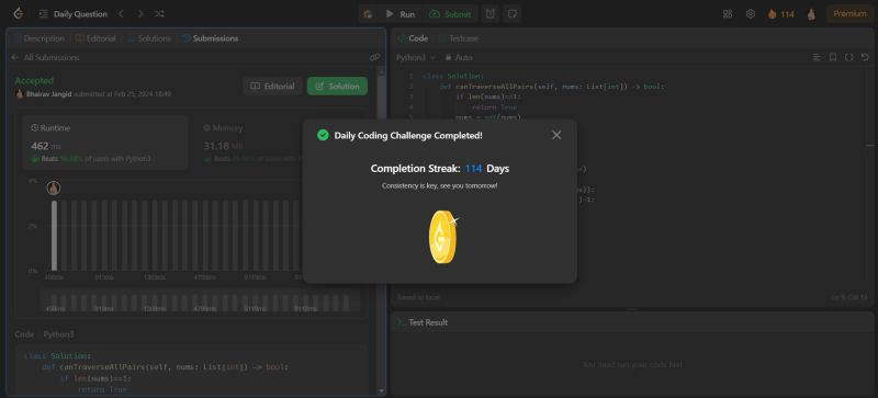 🚀 Day 114 of the 75-Days Coding Challenge! 🚀 Today Problem is 2709 ... 🚀 Day 114 of the 75-Days Coding Challenge! 🚀 Today Problem is 2709 ...