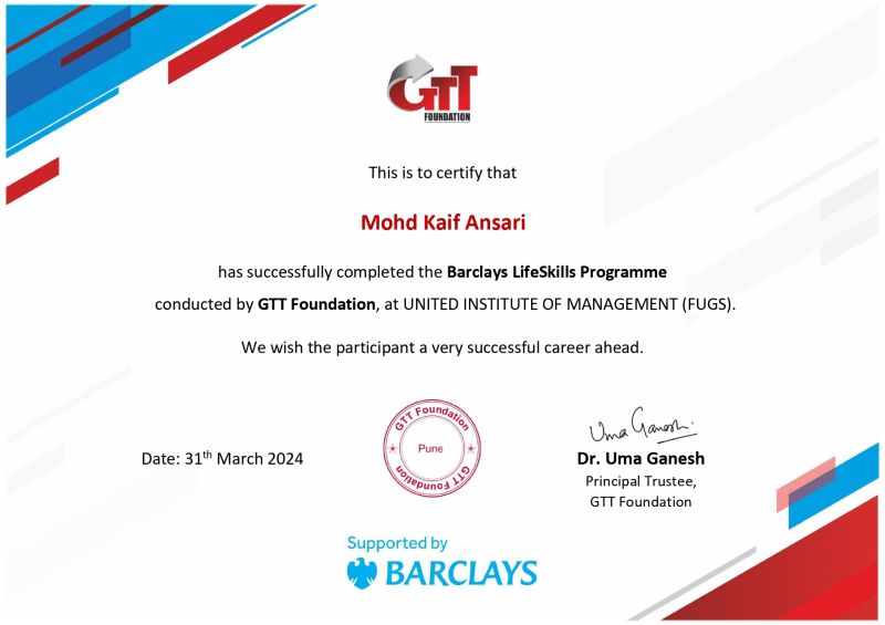 Mohd Kaif Ansari on LinkedIn: #certificate #continuouslearning # ... Mohd Kaif Ansari on LinkedIn: #certificate #continuouslearning # ...