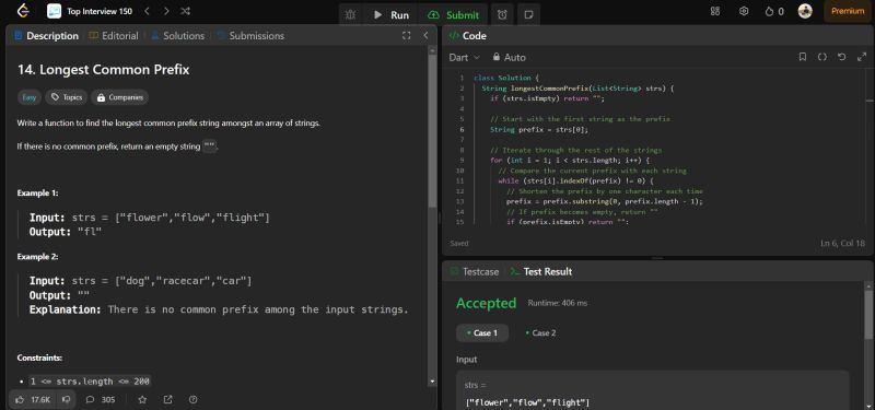 𝑨𝒓𝒋𝒖𝒏 𝑲𝒖𝒓𝒖𝒑 on LinkedIn: #leetcode #dart #flutter #topinterview150 # ... 𝑨𝒓𝒋𝒖𝒏 𝑲𝒖𝒓𝒖𝒑 on LinkedIn: #leetcode #dart #flutter #topinterview150 # ...
