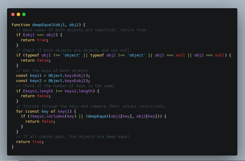 👋 How to use deep equality in JavaScript #JavaScript #Programming # ... 👋 How to use deep equality in JavaScript #JavaScript #Programming # ...