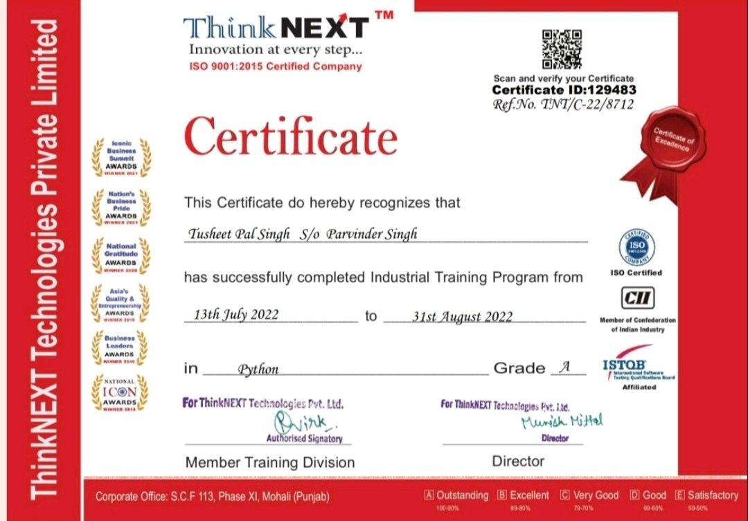 Tusheet Pal Singh on LinkedIn: #python #pythonprogramming # ... Tusheet Pal Singh on LinkedIn: #python #pythonprogramming # ...