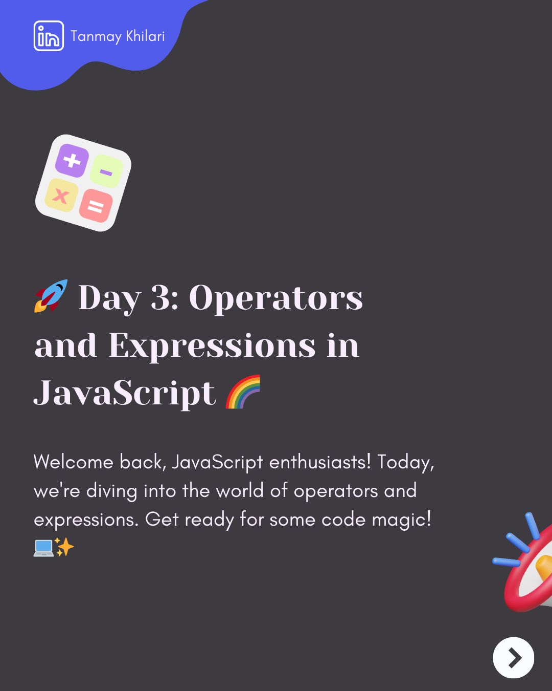 Tanmay Khilari on LinkedIn: #javascript #30daysofcodechallenge # ... Tanmay Khilari on LinkedIn: #javascript #30daysofcodechallenge # ...