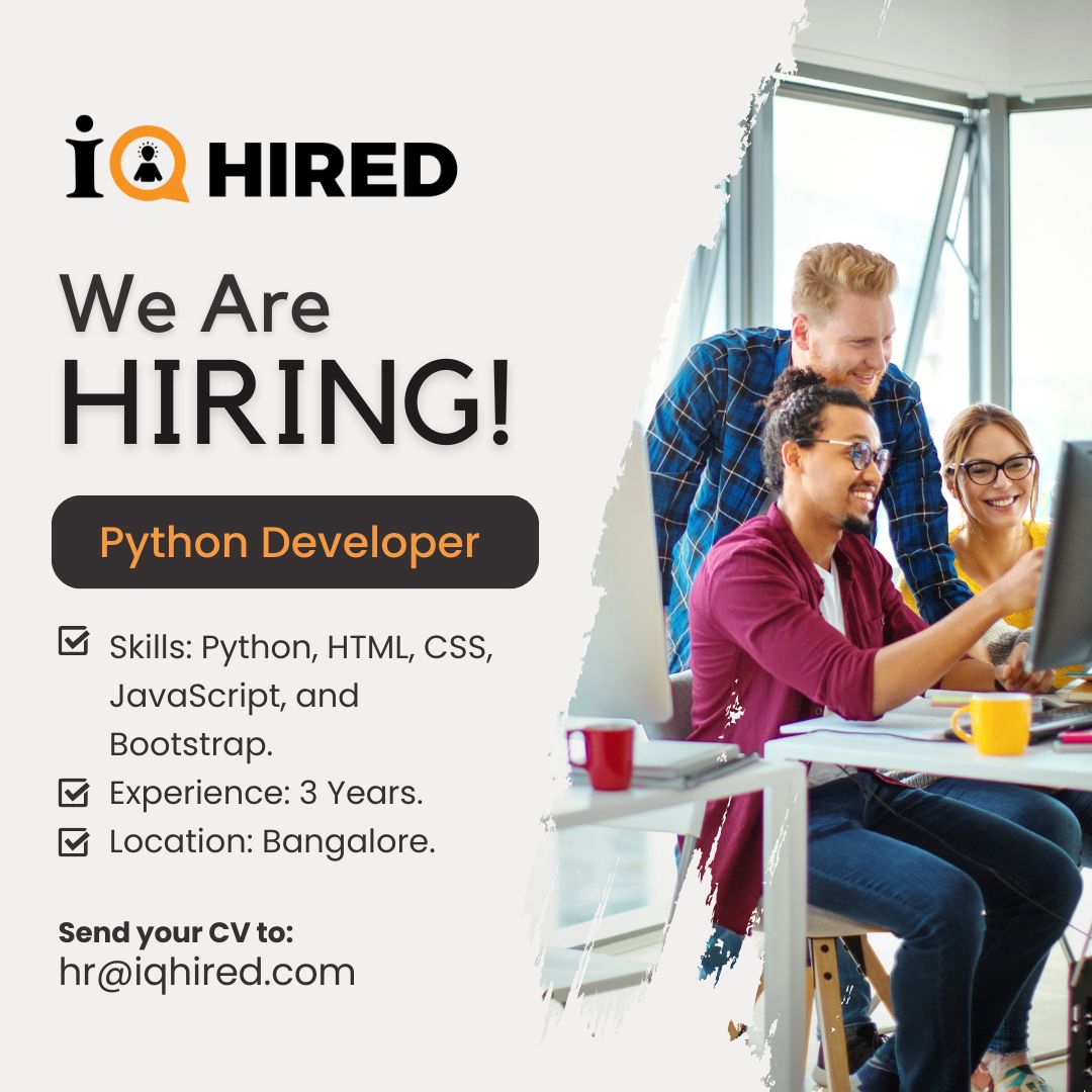 IQ Hired on LinkedIn: #python #html #css #javascript #bootstrap # ... IQ Hired on LinkedIn: #python #html #css #javascript #bootstrap # ...