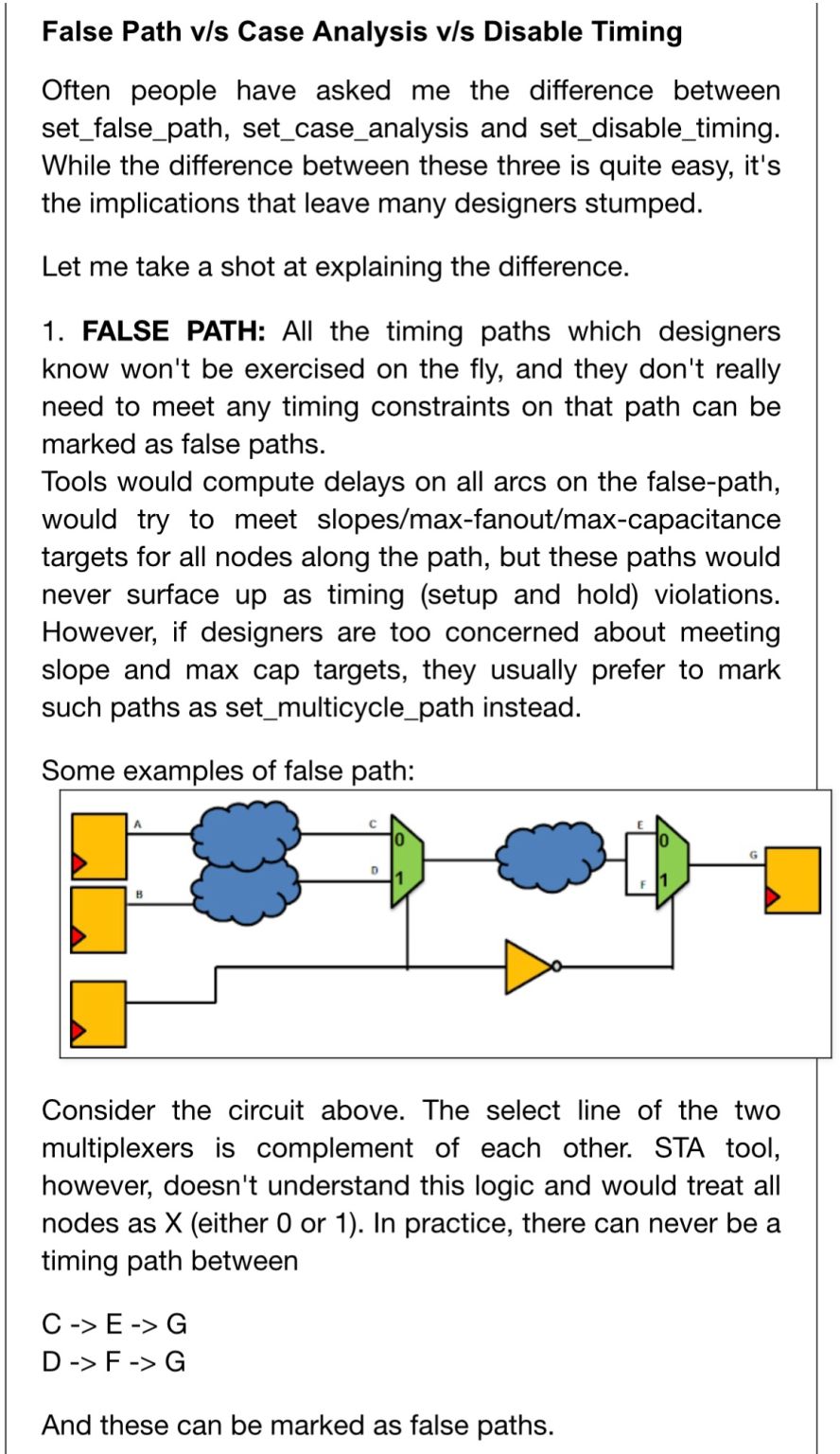 Sindhu Valleturi on LinkedIn: False path vs Disable timing vs case ... Sindhu Valleturi on LinkedIn: False path vs Disable timing vs case ...