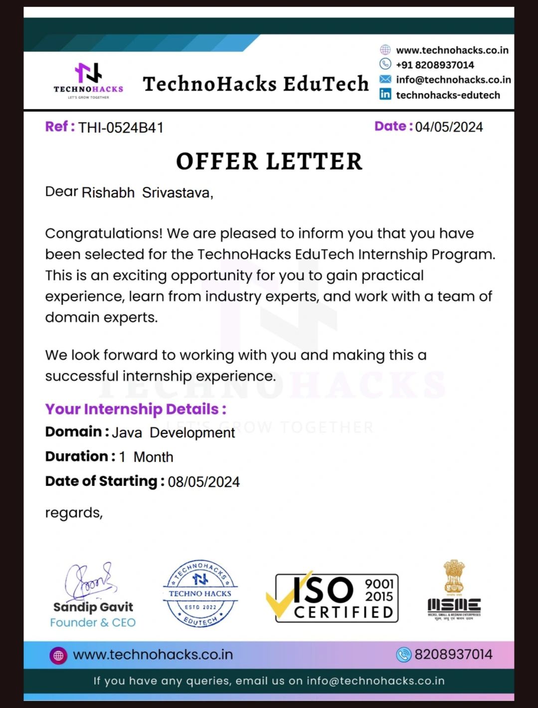 rishabh srivastava on LinkedIn: started internship in TechnoHacks ... rishabh srivastava on LinkedIn: started internship in TechnoHacks ...