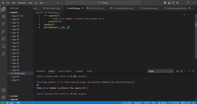 Learn about docstrings in Python | Dinesh kumar Das posted on the topic ... Learn about docstrings in Python | Dinesh kumar Das posted on the topic ...