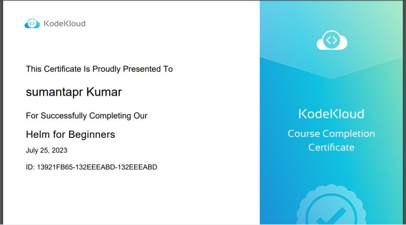 Sumant Kumar on LinkedIn: Thanks Mumshad Mannambeth Sumant Kumar on LinkedIn: Thanks Mumshad Mannambeth