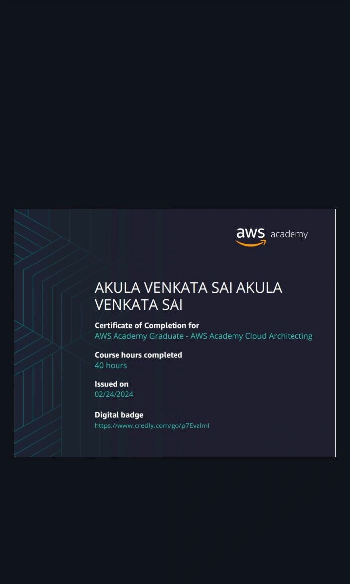 AKULA VENKATA SAI AKULA VENKATA SAI on LinkedIn: Hello everyone, I am ... AKULA VENKATA SAI AKULA VENKATA SAI on LinkedIn: Hello everyone, I am ...