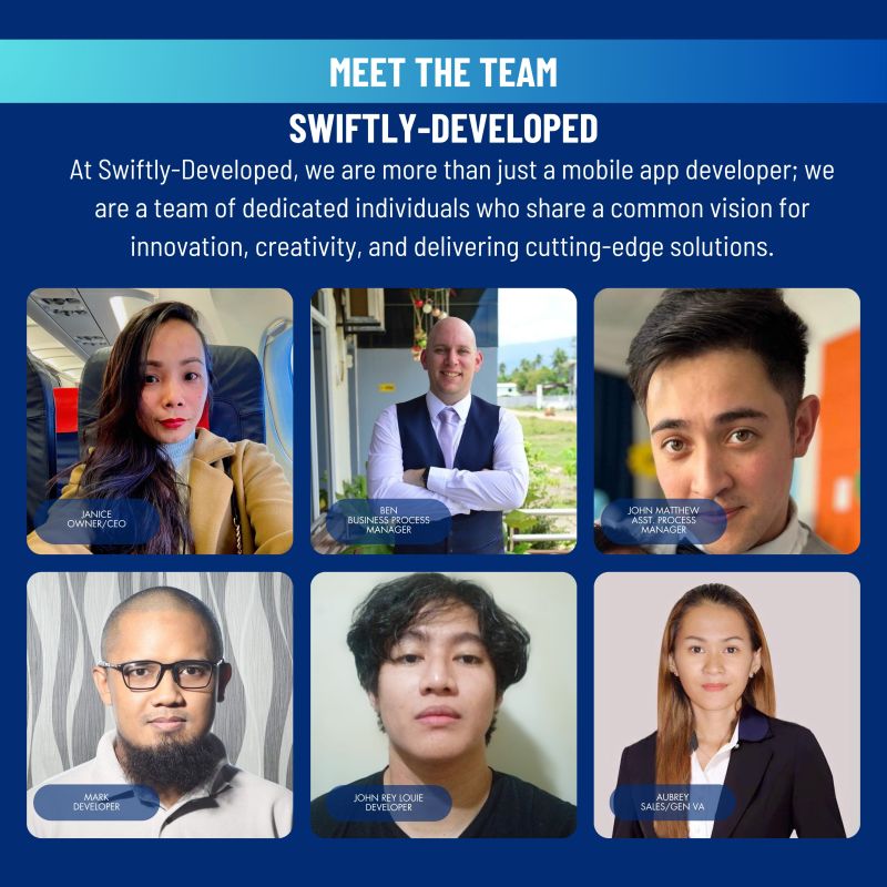 Swiftly Developed on LinkedIn: Meet the Team: At Swiftly-Developed, we ... Swiftly Developed on LinkedIn: Meet the Team: At Swiftly-Developed, we ...