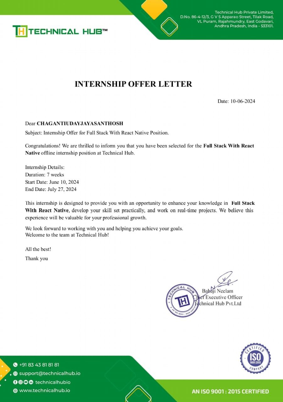 Uday Jaya santhosh on LinkedIn: #intership #fullstack #skills # ... Uday Jaya santhosh on LinkedIn: #intership #fullstack #skills # ...