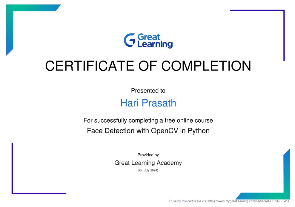 Hari Prasath on LinkedIn: Face Detection with openCV in python Hari Prasath on LinkedIn: Face Detection with openCV in python