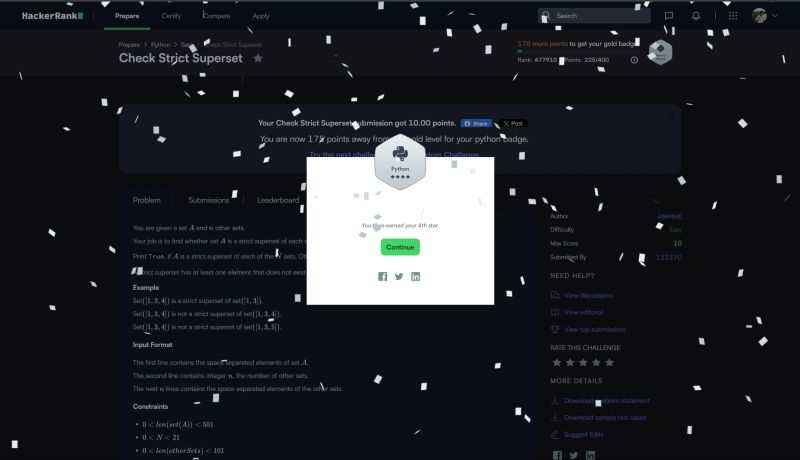 AMAN SANIF on LinkedIn: #hackerrank #python #codingjourney # ... AMAN SANIF on LinkedIn: #hackerrank #python #codingjourney # ...