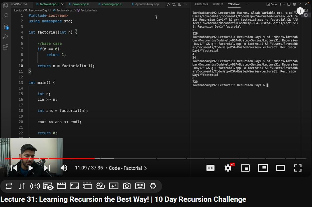 How I learned Recursion in Day 12 of #100DaysOfCode | Mohd Faizan ... How I learned Recursion in Day 12 of #100DaysOfCode | Mohd Faizan ...