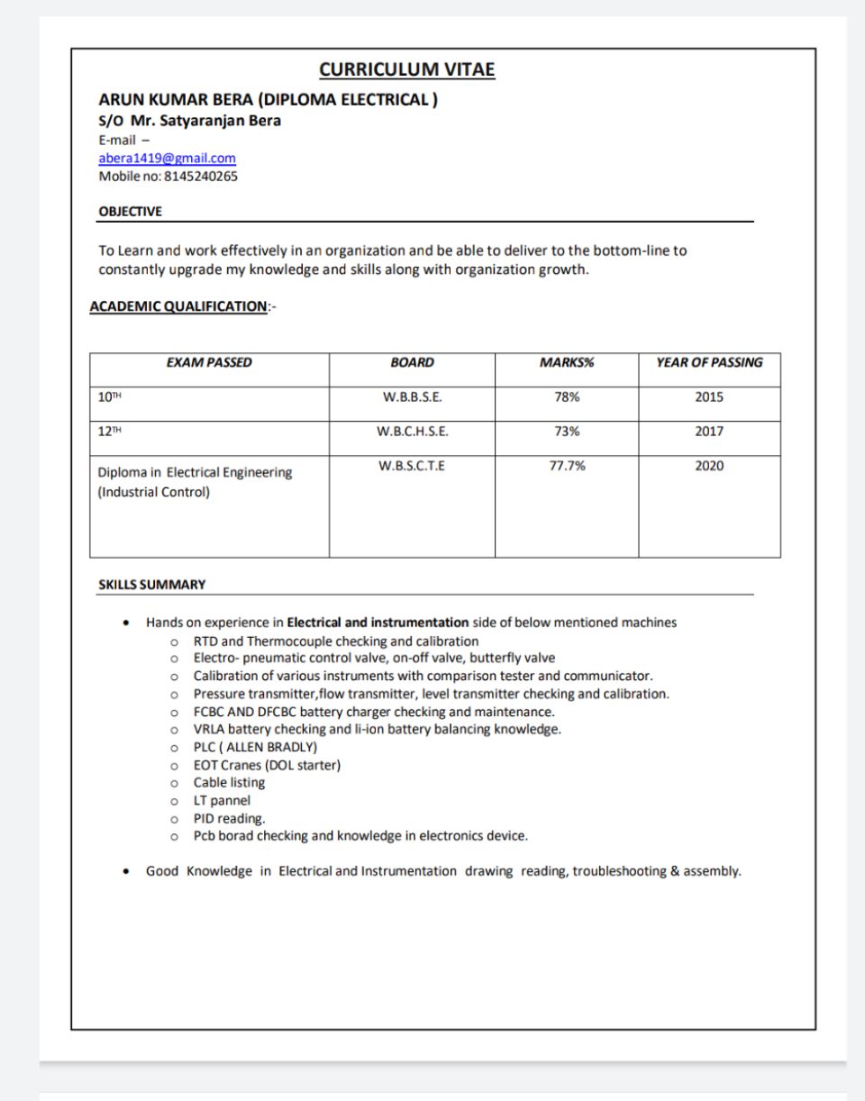 Arun bera on LinkedIn: I am an Arun Kumar Bera Diploma electrical ... Arun bera on LinkedIn: I am an Arun Kumar Bera Diploma electrical ...
