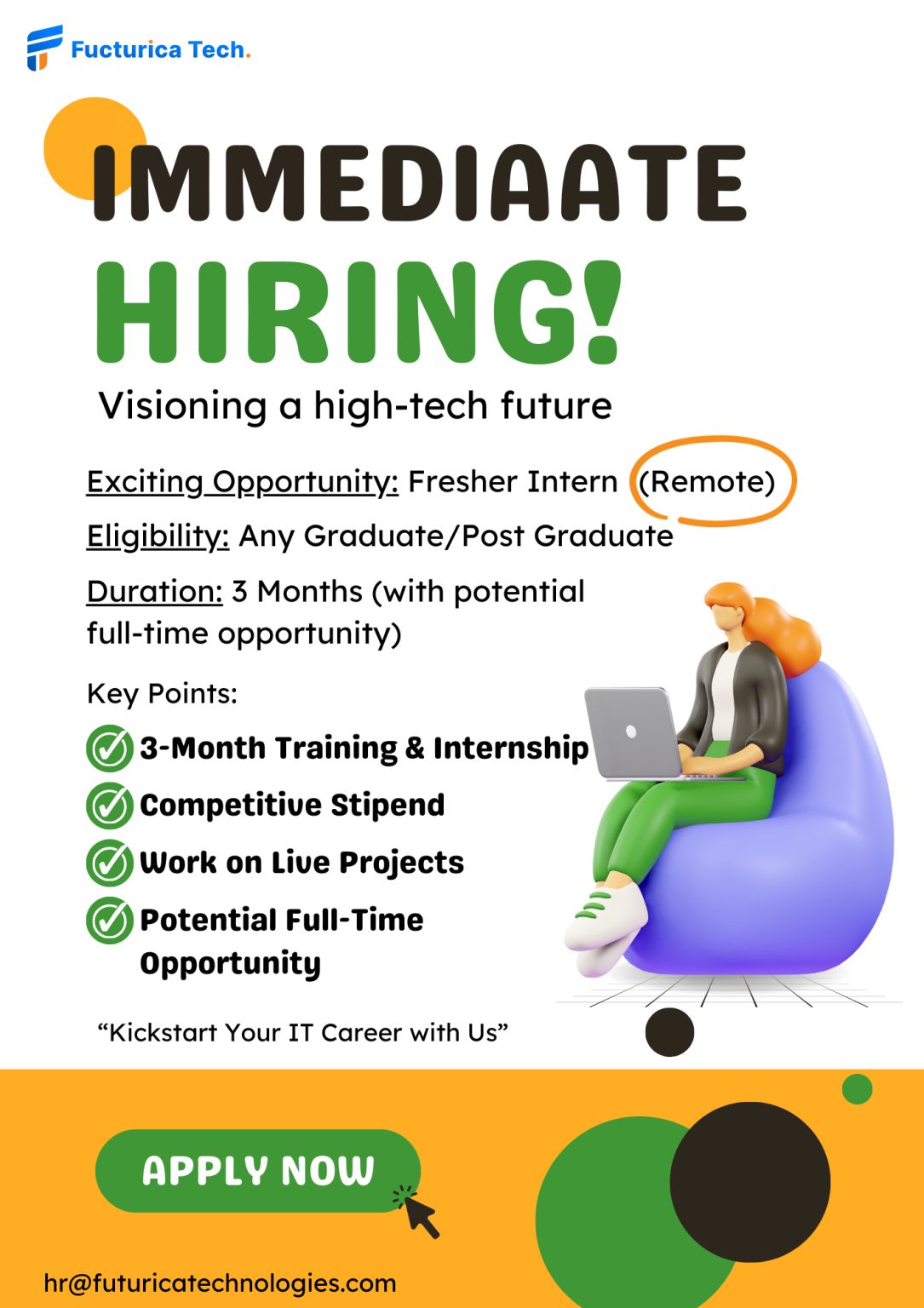 Fucturica Technologies on LinkedIn: #itjobs #fresherjobs #internship # ... Fucturica Technologies on LinkedIn: #itjobs #fresherjobs #internship # ...