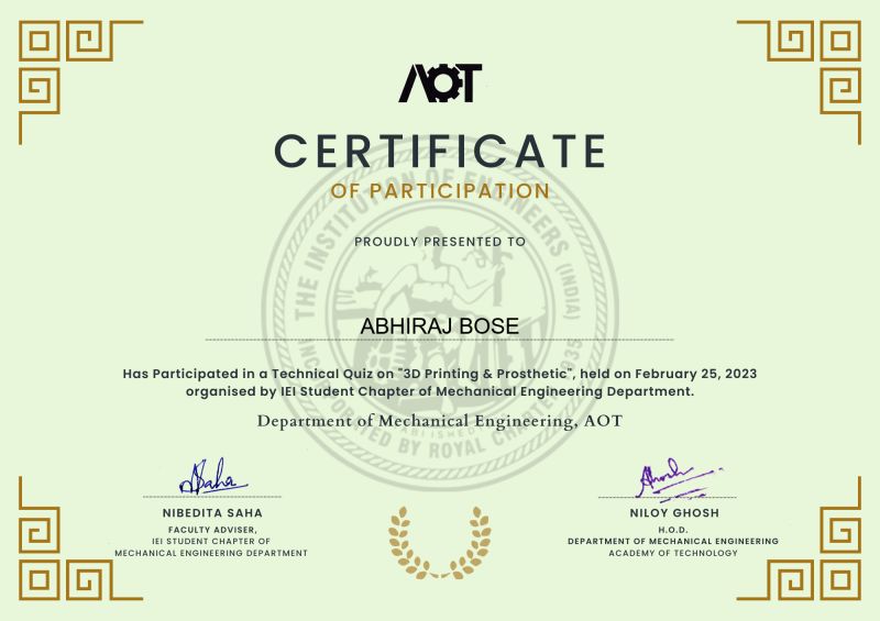 Abhiraj Bose on LinkedIn: Glad to have participated in the quiz ... Abhiraj Bose on LinkedIn: Glad to have participated in the quiz ...