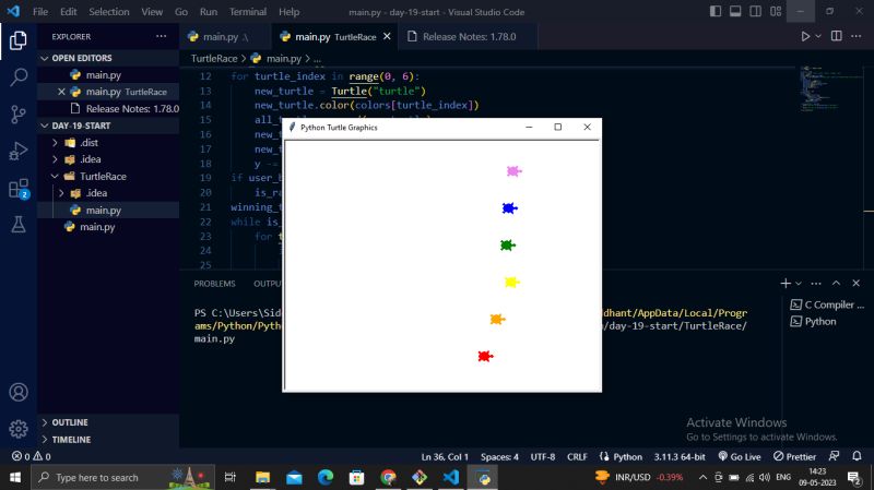 Mihir Raj Chowdhury on LinkedIn: Made this turtle racing game in Python ... Mihir Raj Chowdhury on LinkedIn: Made this turtle racing game in Python ...