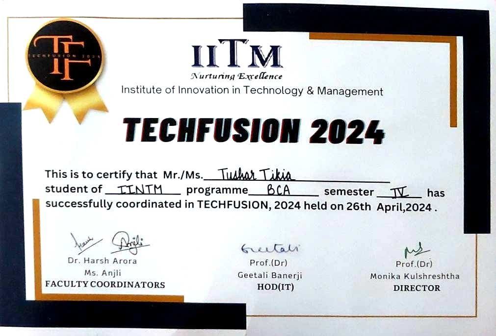 Tushar Tikia on LinkedIn: #eventcoordinator #techfusion # ... Tushar Tikia on LinkedIn: #eventcoordinator #techfusion # ...