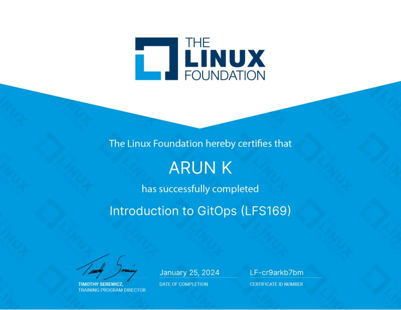 Arun Kumaresan on LinkedIn: #gitops #linuxfoundation #devops # ... Arun Kumaresan on LinkedIn: #gitops #linuxfoundation #devops # ...