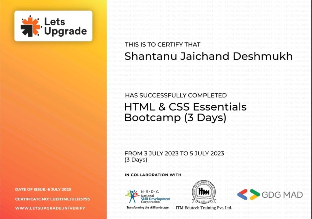 Shantanu Deshmukh on LinkedIn: #html #css Shantanu Deshmukh on LinkedIn: #html #css