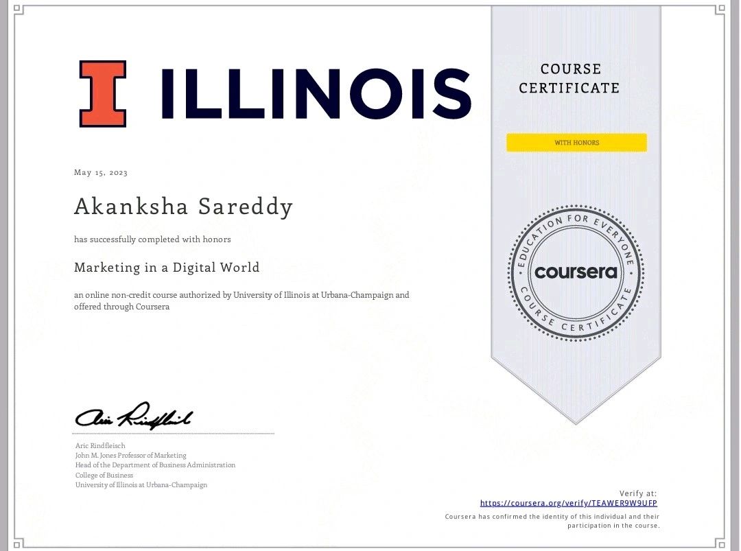 Akanksha reddy on LinkedIn: #coursera #marketing Akanksha reddy on LinkedIn: #coursera #marketing