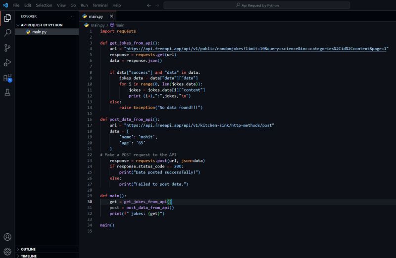 Mohit Pandey on LinkedIn: #api #python #handling #coding Mohit Pandey on LinkedIn: #api #python #handling #coding