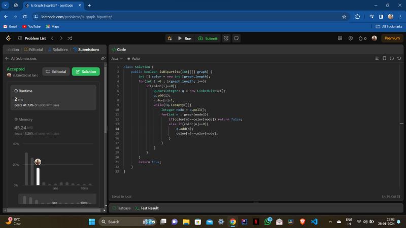 Manish Singh Bisht on LinkedIn: LeetCode Question ( is Graph Bipartite ) Manish Singh Bisht on LinkedIn: LeetCode Question ( is Graph Bipartite )