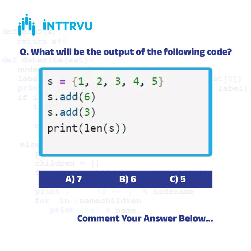 INTTRVU.ai on LinkedIn: #inttrvu #programmingquiz #pythonprogramming # ... INTTRVU.ai on LinkedIn: #inttrvu #programmingquiz #pythonprogramming # ...
