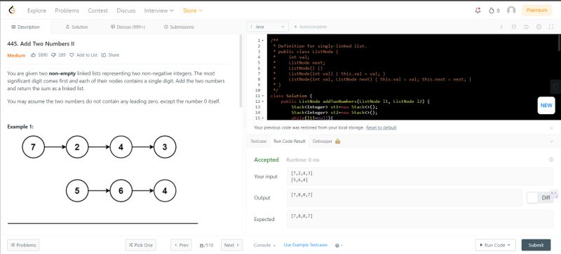 NITHIYA S on LinkedIn: #leetcode #coding #problemsolving #linkedlists # ... NITHIYA S on LinkedIn: #leetcode #coding #problemsolving #linkedlists # ...