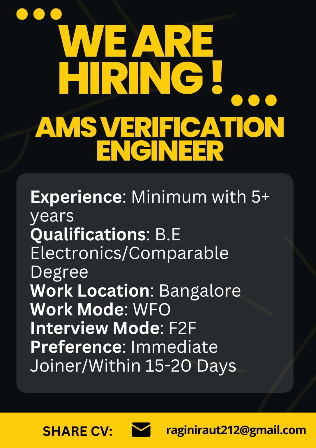 Ragini Raut on LinkedIn: #amsverificationengineer #ams #verification # ... Ragini Raut on LinkedIn: #amsverificationengineer #ams #verification # ...