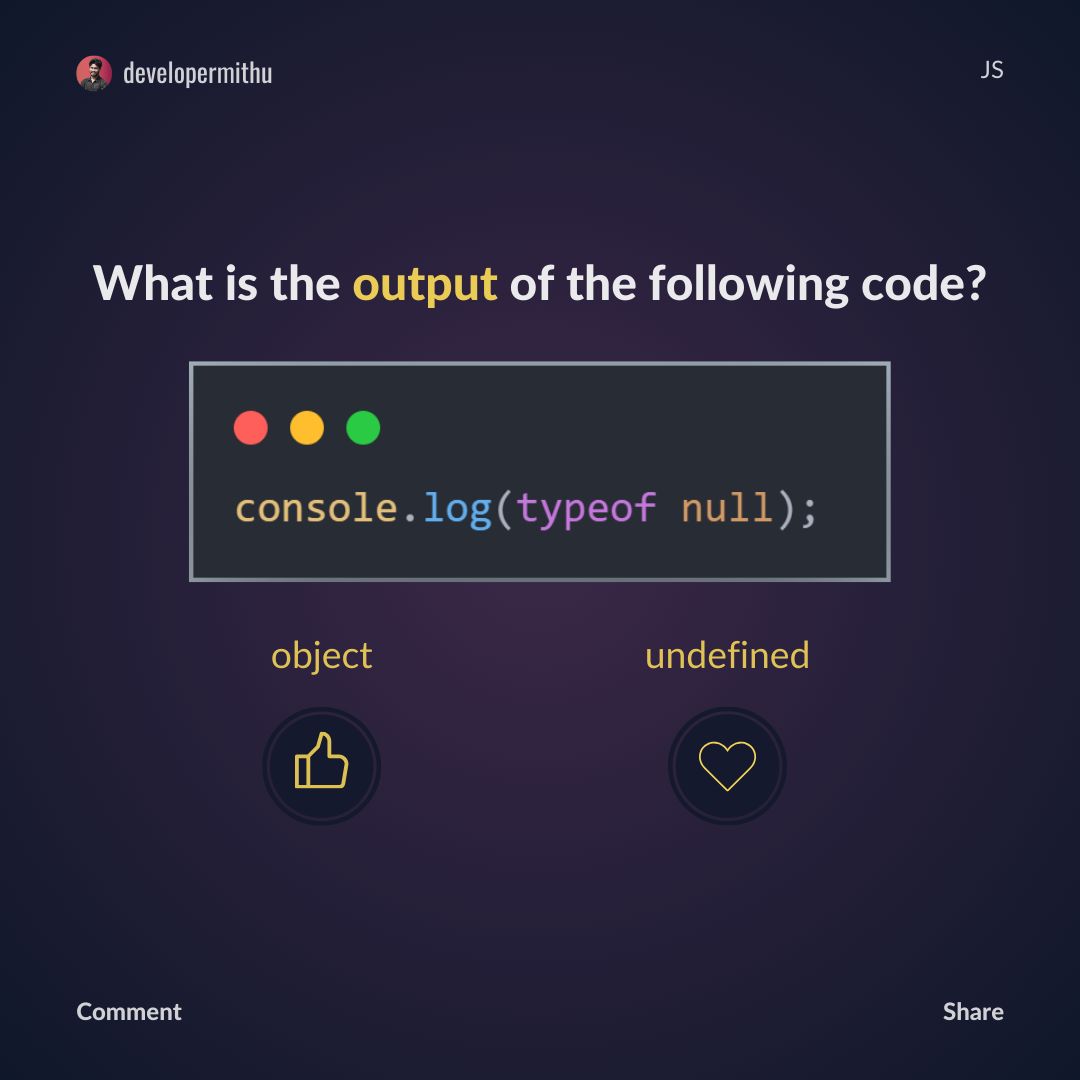 Mithu Das on LinkedIn: #javascript #quiz #programming #coding # ... Mithu Das on LinkedIn: #javascript #quiz #programming #coding # ...