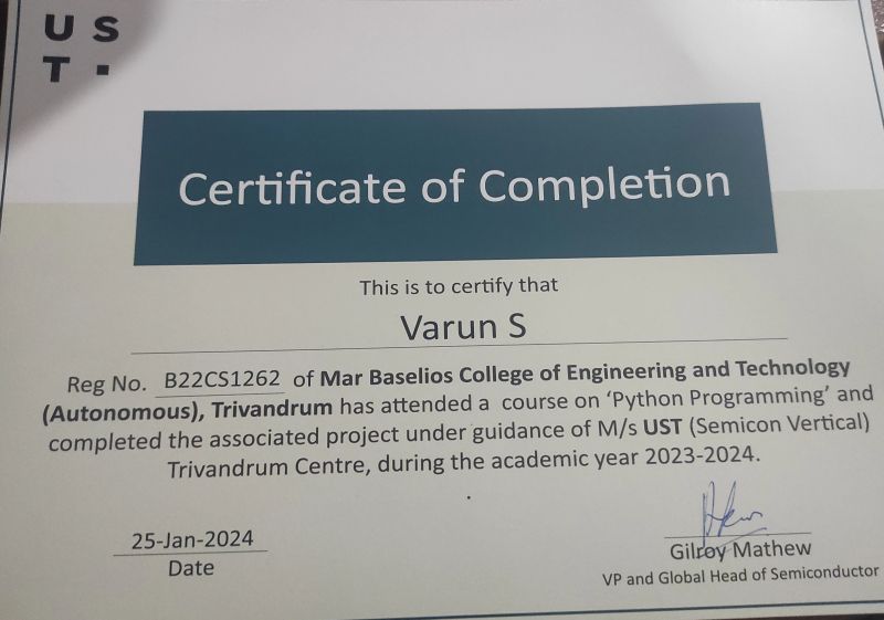Varun S on LinkedIn: #python #ust Varun S on LinkedIn: #python #ust