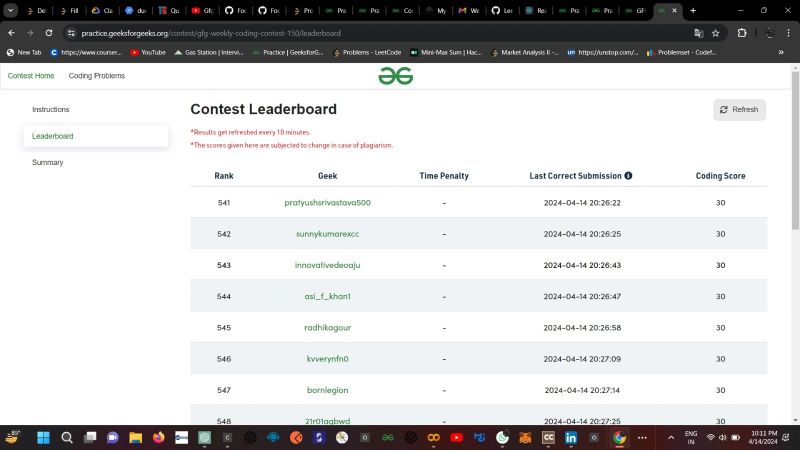 Sunny Kumar on LinkedIn: #gfg #rank #gfg #codingcontest # ... Sunny Kumar on LinkedIn: #gfg #rank #gfg #codingcontest # ...