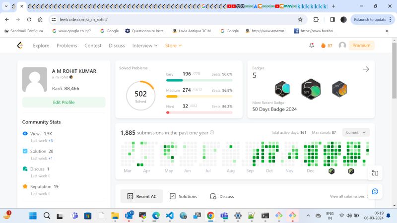 A M ROHIT KUMAR on LinkedIn: #linkedin #leetcode #coding # ... A M ROHIT KUMAR on LinkedIn: #linkedin #leetcode #coding # ...