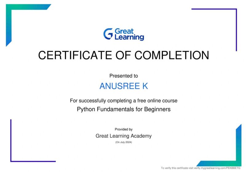 Anusree Karthick on LinkedIn: #python #coding #continuouslearning # ... Anusree Karthick on LinkedIn: #python #coding #continuouslearning # ...